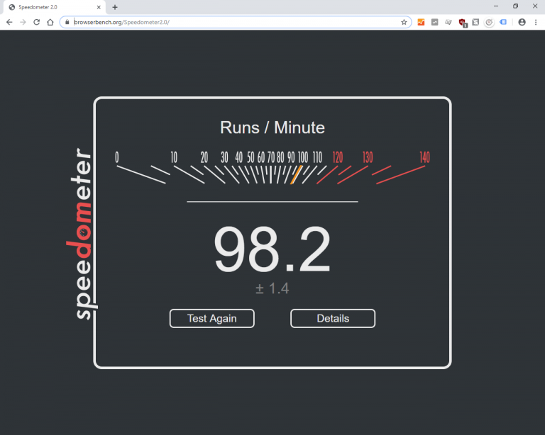 Measuring web browser performance using Browserbench Speedometer - Tech ...